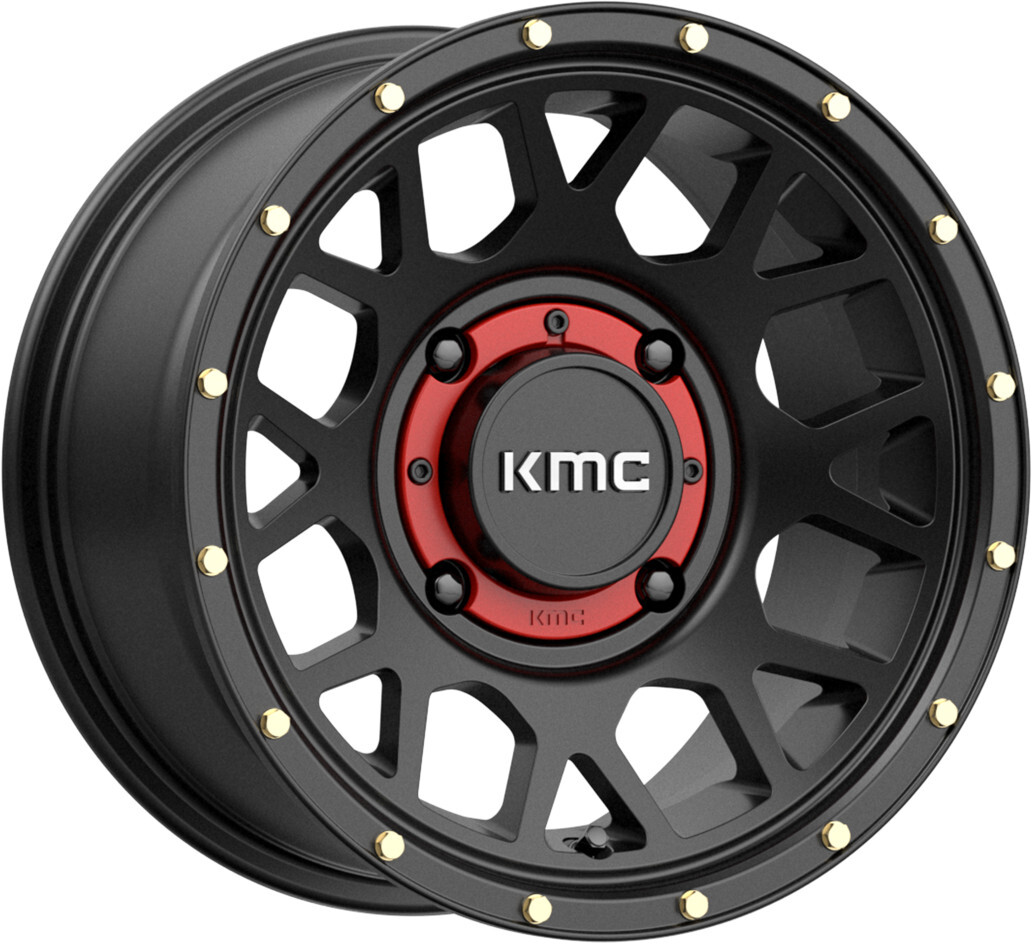 Kit 4 System 3 XCR350 Tires 35x10-15 on KMC KS135 Grenade Black Wheels ...