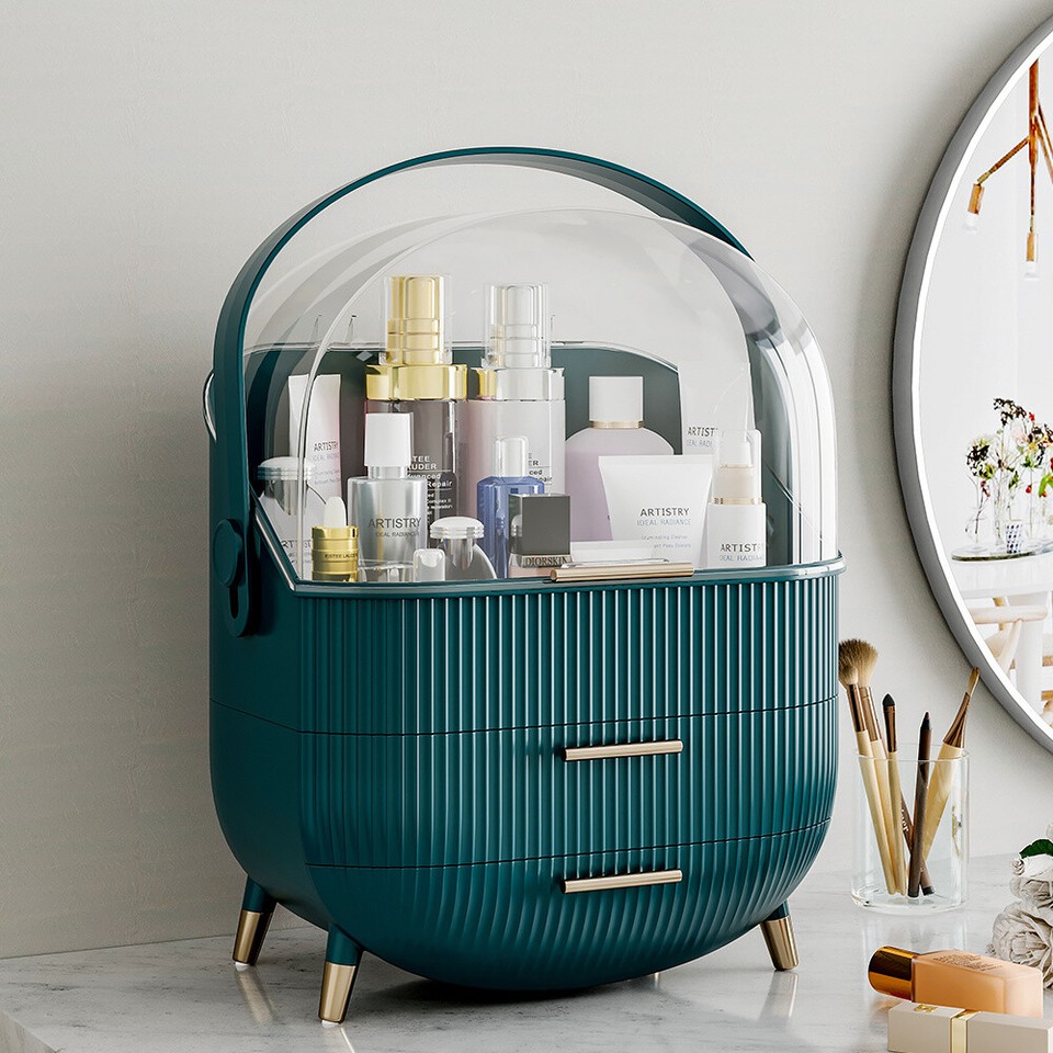LARGE MAKEUP COSMETIC ORGANISER DRESSING TABLE MAKE UP HOLDER TIDY ...