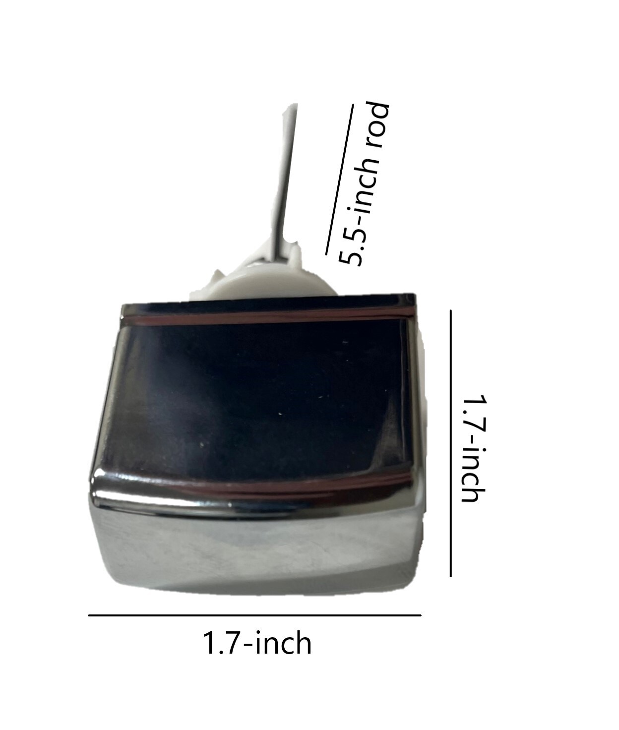 Square Chrome Flush Handle for Side of Toilet Tank (5-inch steel rod ...