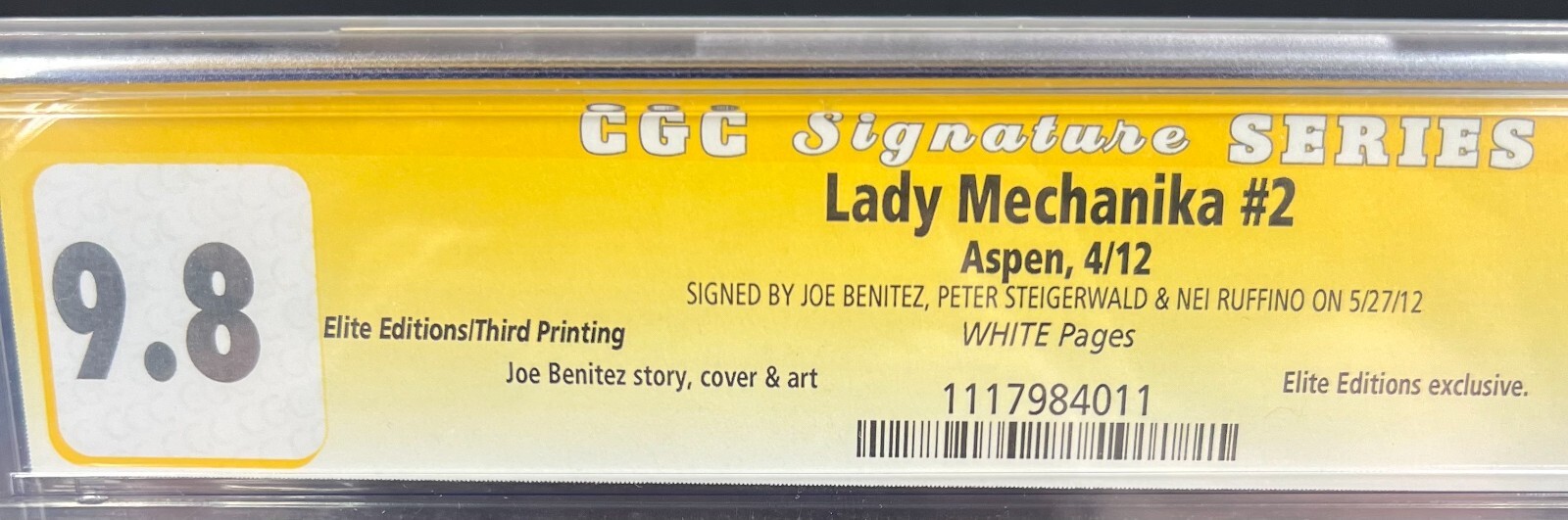 Lady Mechanika #2 Nei Ruffino CGC 9.8 SS x3 Signed Aspen Comics | eBay