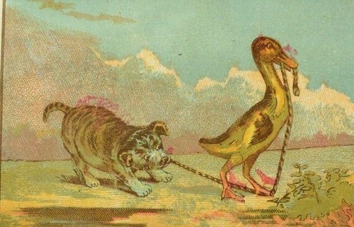 1880's-90's The Chicago Metal Felloe Co. Vehicle Wheel Duck Pulling Dog ...