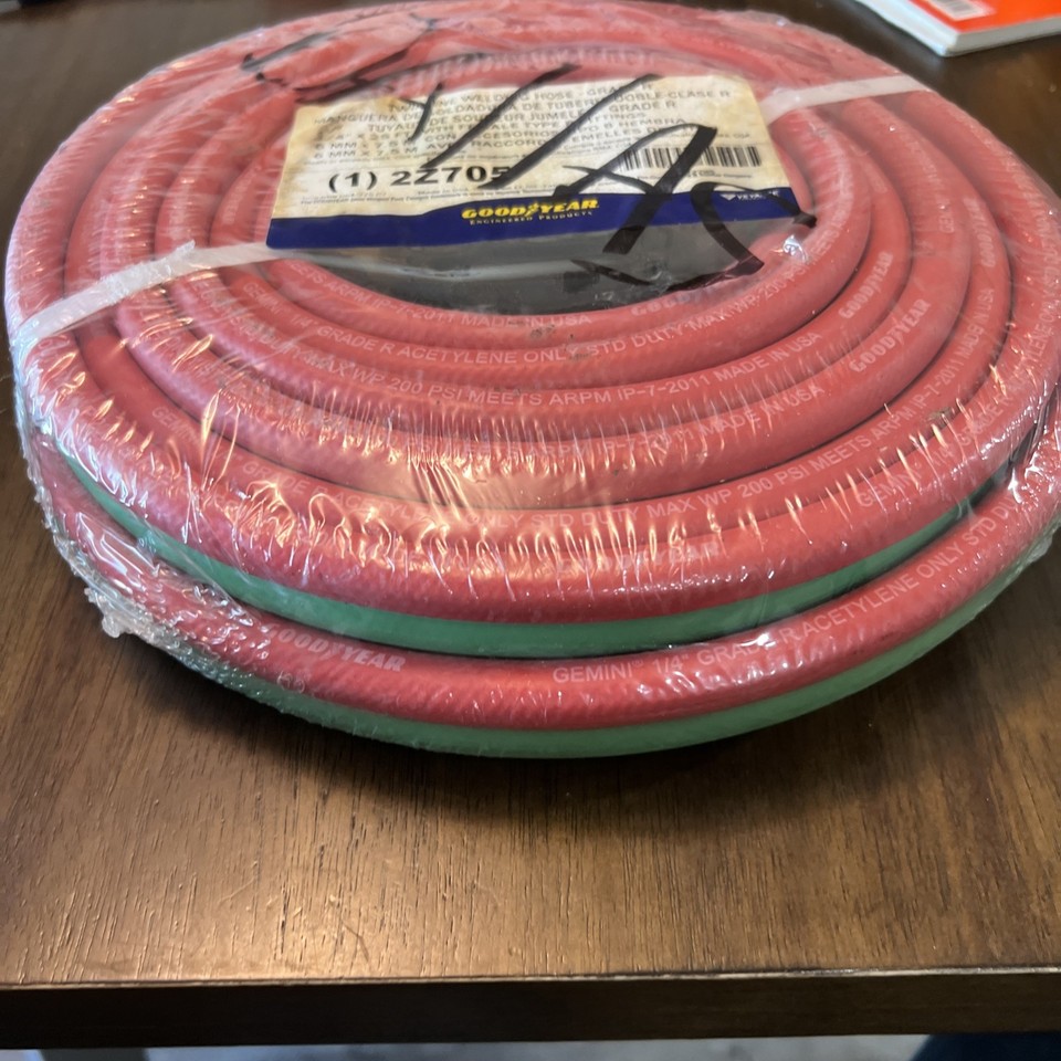 Good Year Twin Line Welding Hose,1/4" ID x 25 ft. #2Z705 | eBay