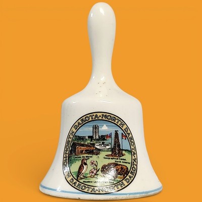 Vintage Karol Western North Dakota Ceramic Bell 3" | eBay