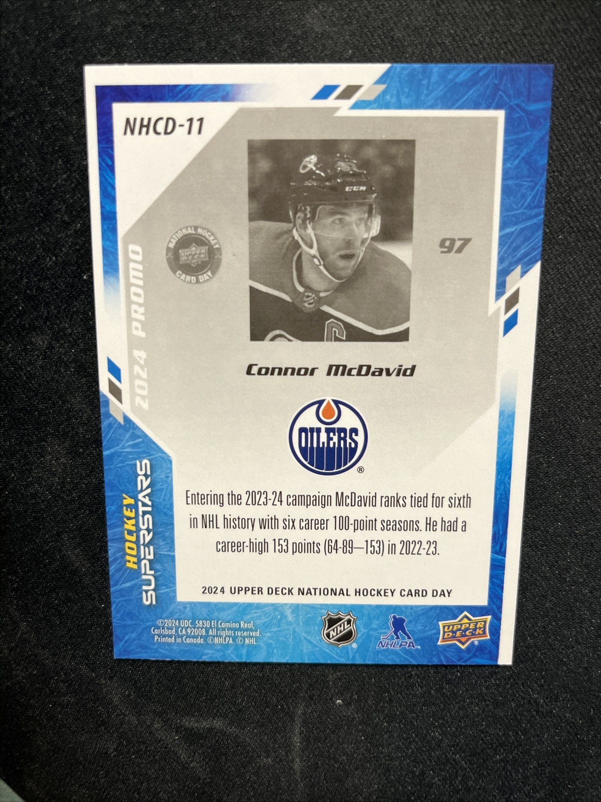 2024 UD National Hockey Superstars NHCD-11 Connor McDavid | eBay