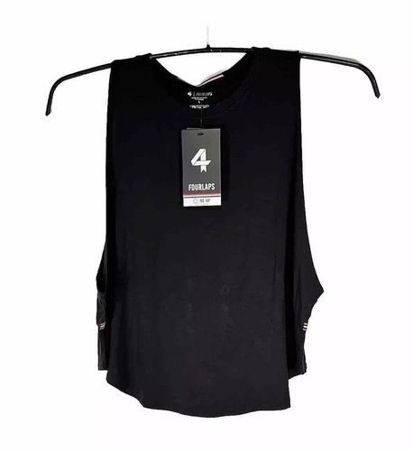 4 Laps FourLaps Curve Tank Top Women's XS Black Sleeveless Gym Workout ...