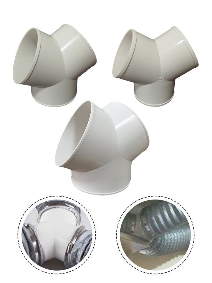 PVC Y Shape Ducting Splitter Connector for Extractor Fans Range Hood ...