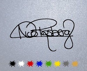 STICKER PEGATINA DECAL VINYL Nico Rosberg Signature | eBay