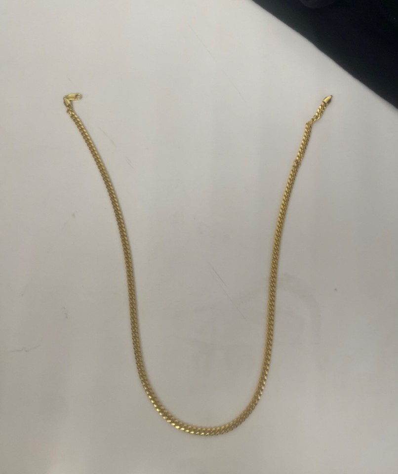 gold chain 14k barely used 5mm 20 inch cuban link jewelry enhanced ...