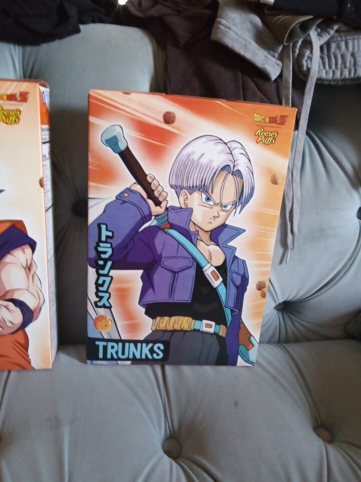 2 Dragon Ball Z Goku And Trunks Reese’s Puffs Cereal Limited Editions ...