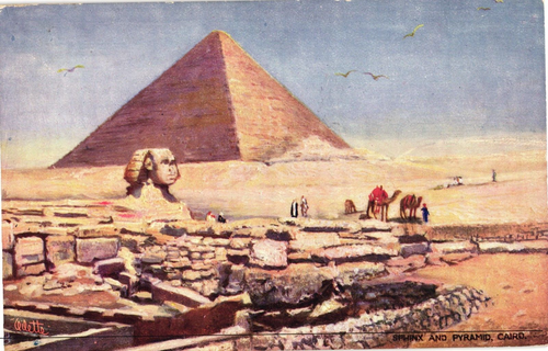 Sphinx and Pyramid Cairo Egypt Tuck's #7201 Divided Postcard c1910 | eBay
