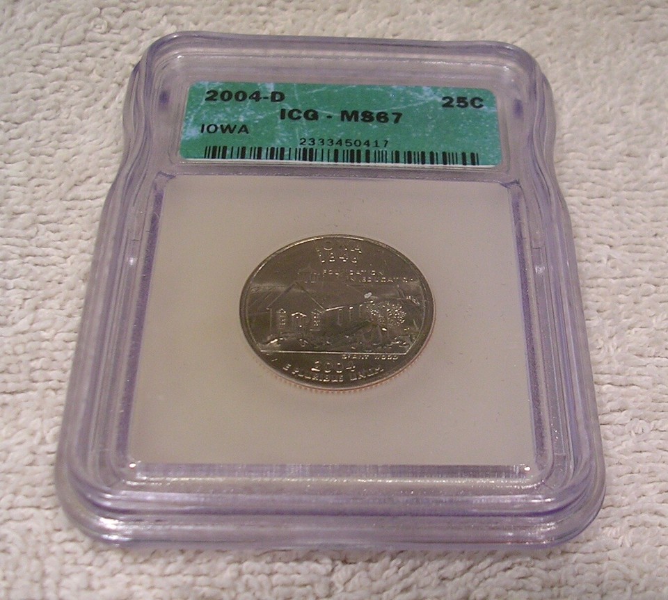 2004 D Iowa State Quarter ICG MS67 - Uncirculated Coin | eBay