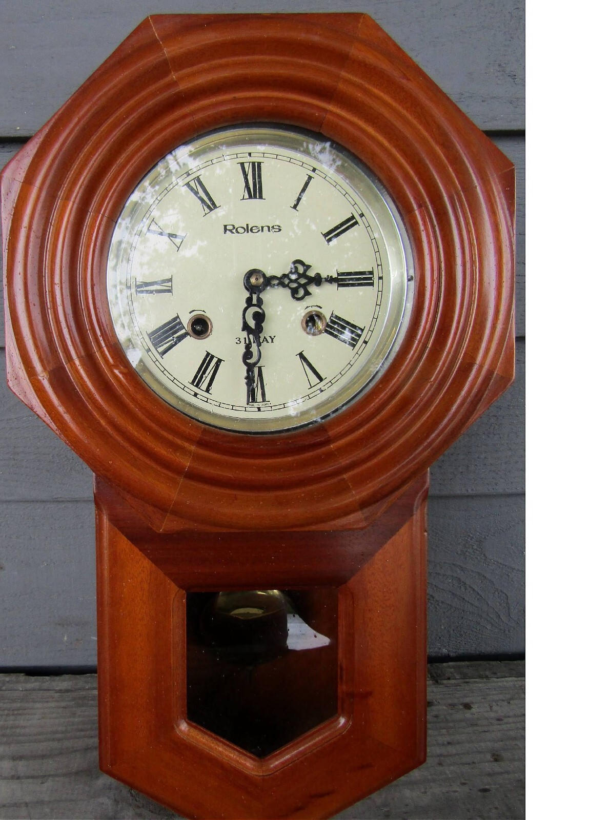 NICE OLDER ROLENS 31 day KEYWIND WALL REGULATOR CLOCK | eBay