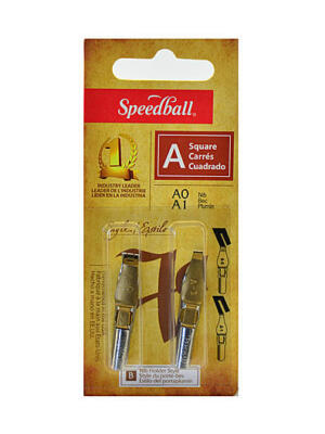 Speedball Lettering and Drawing Square Pen Nibs A Style - A-0 A-1 pack ...