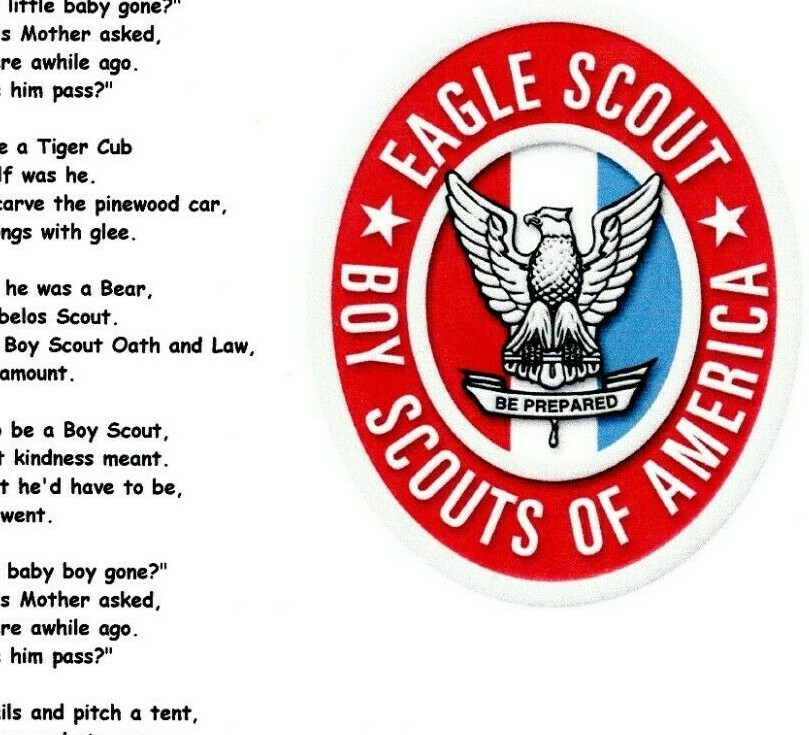 Boy Scout Poem suitable for framing - "The Boy Scout's Mother Asked ...