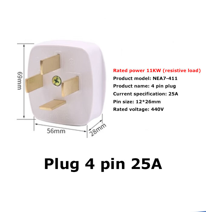 10/16/25A 250/440V DIN Rail Mount AC Power AC30 Modular Socket 2/3/4 ...