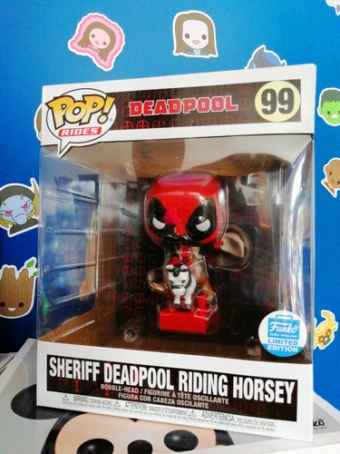 Funko Pop! Rides Marvel #99 Sheriff Deadpool Riding Horsey 889698512923 ...