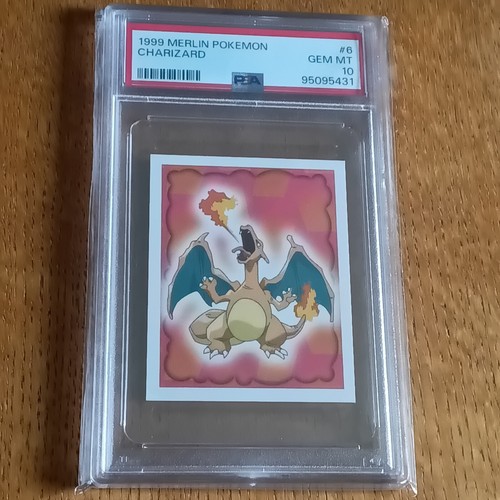 Pokemon Firecracker / Charizard Card 6 PSA 10 Merlin Sticker | eBay