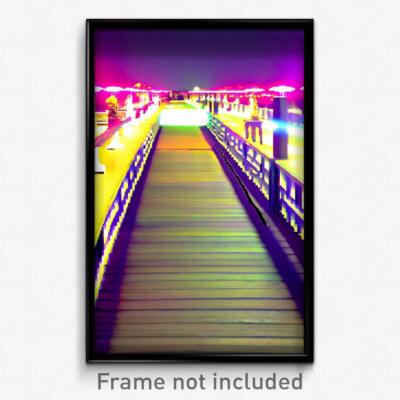 Pixel Art Poster - Superficial Boardwalk (8 Bit Psychedelic Video Game ...