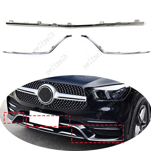 Front Bumper Moulding Trim For Mercedes Benz GLE W167 2020-2022,Chrome ...