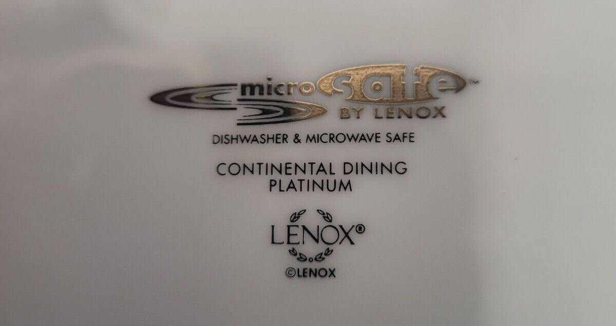 LENOX CONTINENTAL DINING PLATINUM SALAD / DESSERT PLATE - 7 1/4" 0803E ...
