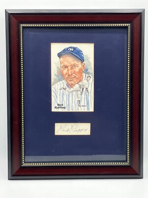 Red Ruffing Framed Autograph Perez-Steele HOF Post Card 10.5" x 13 ...