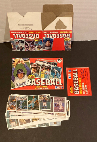 1982 Fleer Baseball Sticker Album with 200 sticker W/ SEALED PAC ...