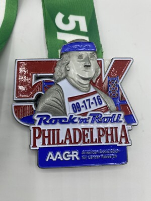 2016 Philadelphia Philly Rock N Roll Marathon Finisher Medal Benjamin ...