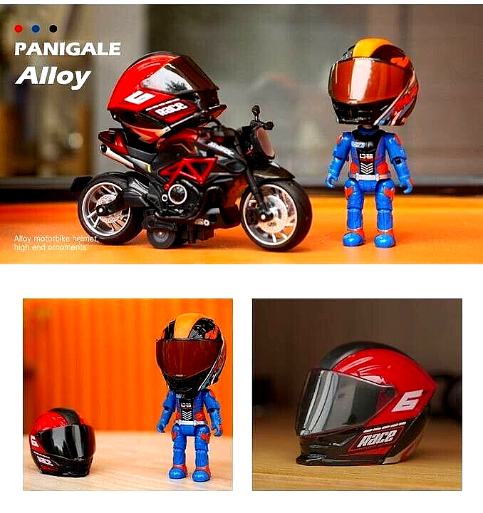 1/12 Alloy Motorcycle Helmet Convertible Model Action Figure Body Dolls ...