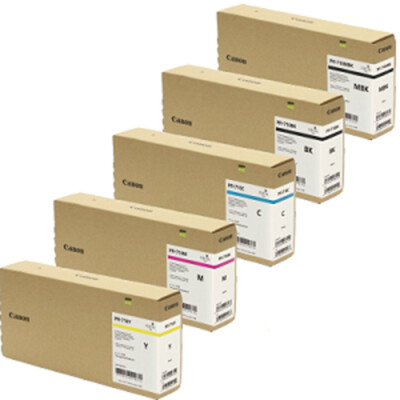 Genuine 700ml PFI-710 set of 5 inkjet cartridges for Canon TX-3000 & TX ...