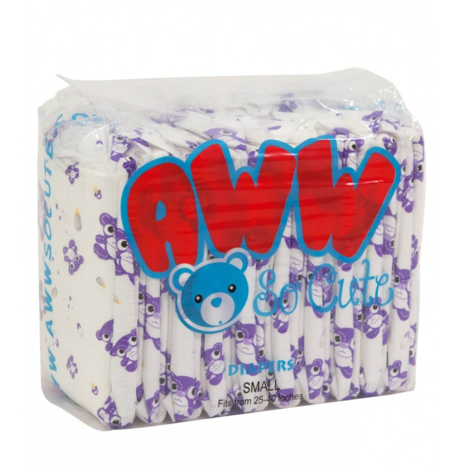 PURPLE TEDDY BEAR DIAPERS in MEDIUM ADULT DIAPERS - UNISEX | eBay