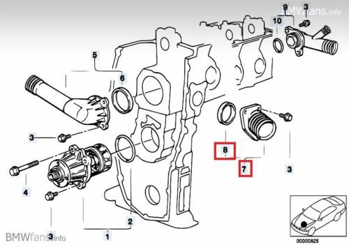 BMW E36-E34-Z3 coolant flange GENUINE 11531743199 for sale online | eBay