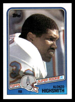 Alonzo Highsmith 1988 Topps Rookie Card #105 Houston Oilers | eBay