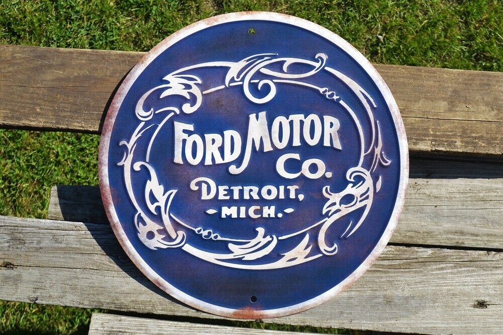 Ford Motor Company 1903 Heritage Logo Embossed Tin Metal Sign - Dealer ...