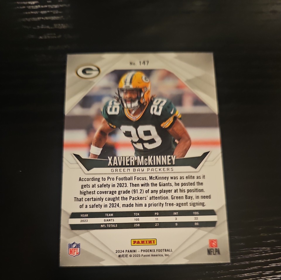 2024 Panini Phoenix Xavier McKinney #147 Purple Fade Parallel | eBay