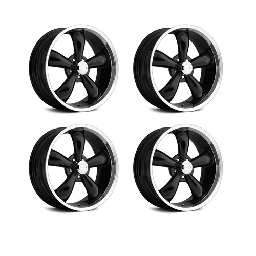 Vision Wheel 142-7790GB6 Set of 4 Black w/ Machined Lip 142 Legend 5 ...