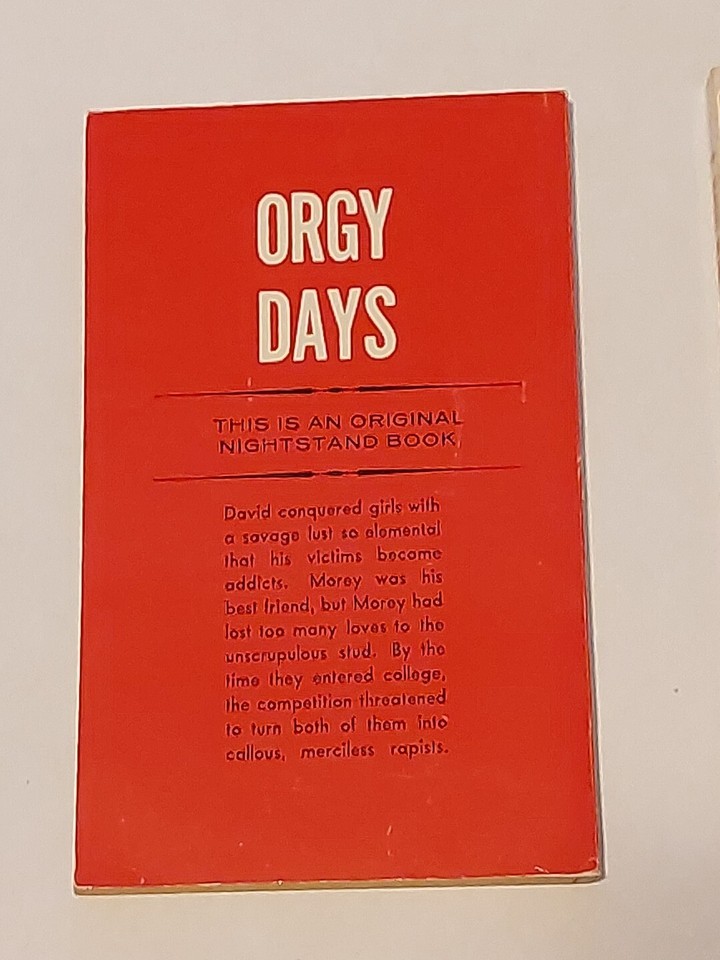 GGA Nightstand Orgy Days Hoke Jackson Sleaze 60's Adult Sex Novel | eBay