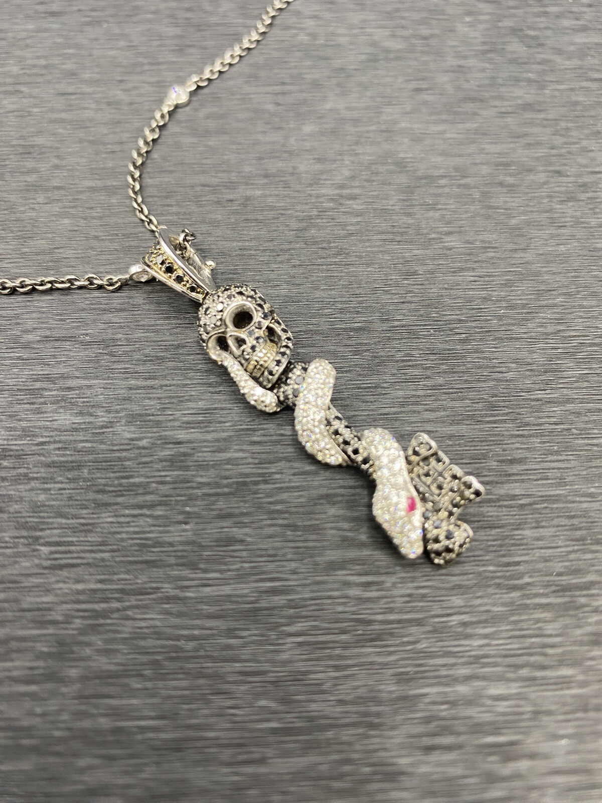 Theo Fennell Diamond Snake Key Pendant & Diamond Chain - Gem