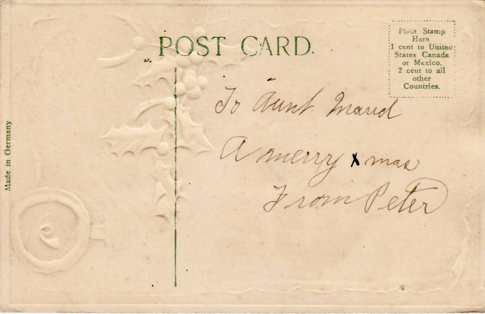 A MERRY CHRISTMAS - STREET - OLD POSTCARD | eBay