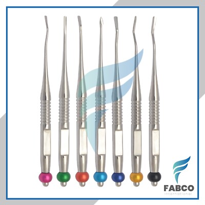 NEW Set of 7 Luxating Elevators PDL Precise Tips Dental Surgical Veterinary | eBay