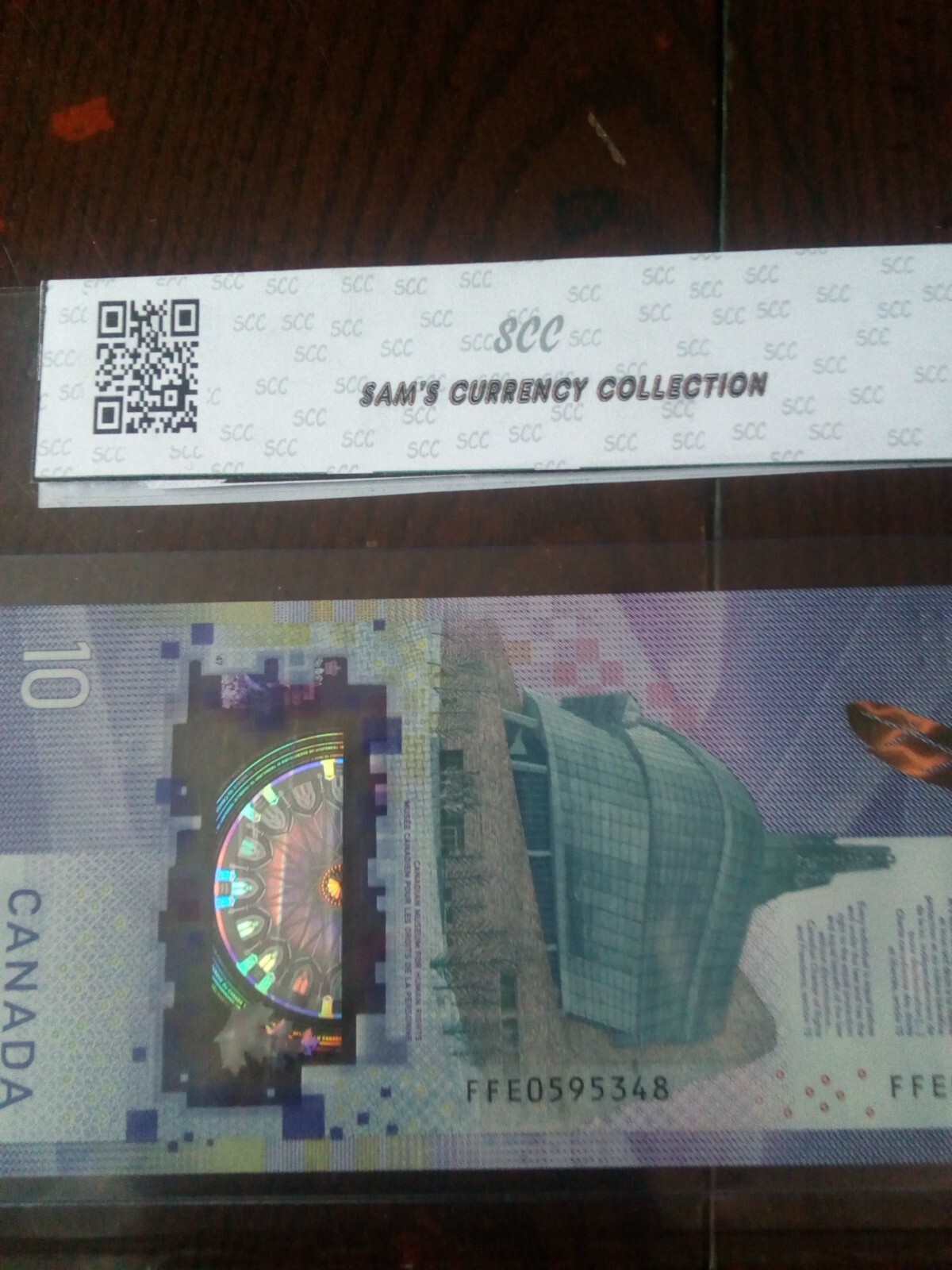 Canadian Polymer 10 Dollars Vertical Bank Note 2018 Uncirculated ...