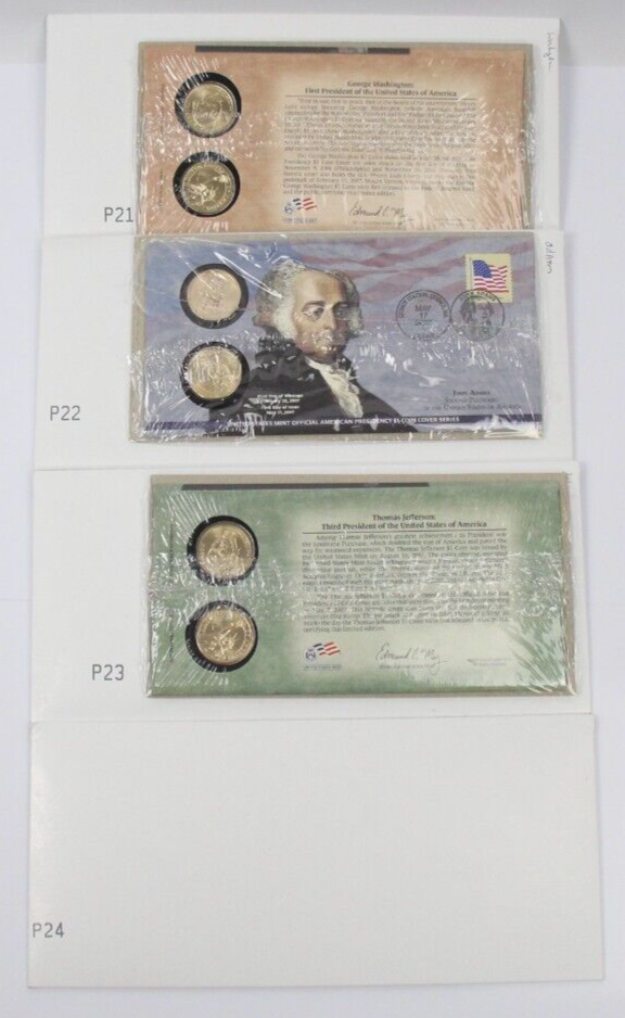 Presidential $1 First Day Coin Covers Unsealed 2007 Set of 4 P21-24 U.S ...