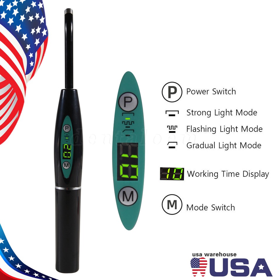 Dental Wireless Cordless LED Cure Curing Light Lamp 1500mw 5W Tool ...