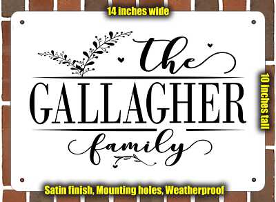 Gallagher Family Decorative Metal Door or Wall Plaque (Style 2) | eBay