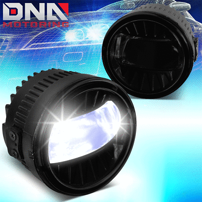 UNIVERSAL 3.5" ROUND SMOKED LENS LED PROJECTOR FOG LIGHT LAMPS W/MOUNT ...