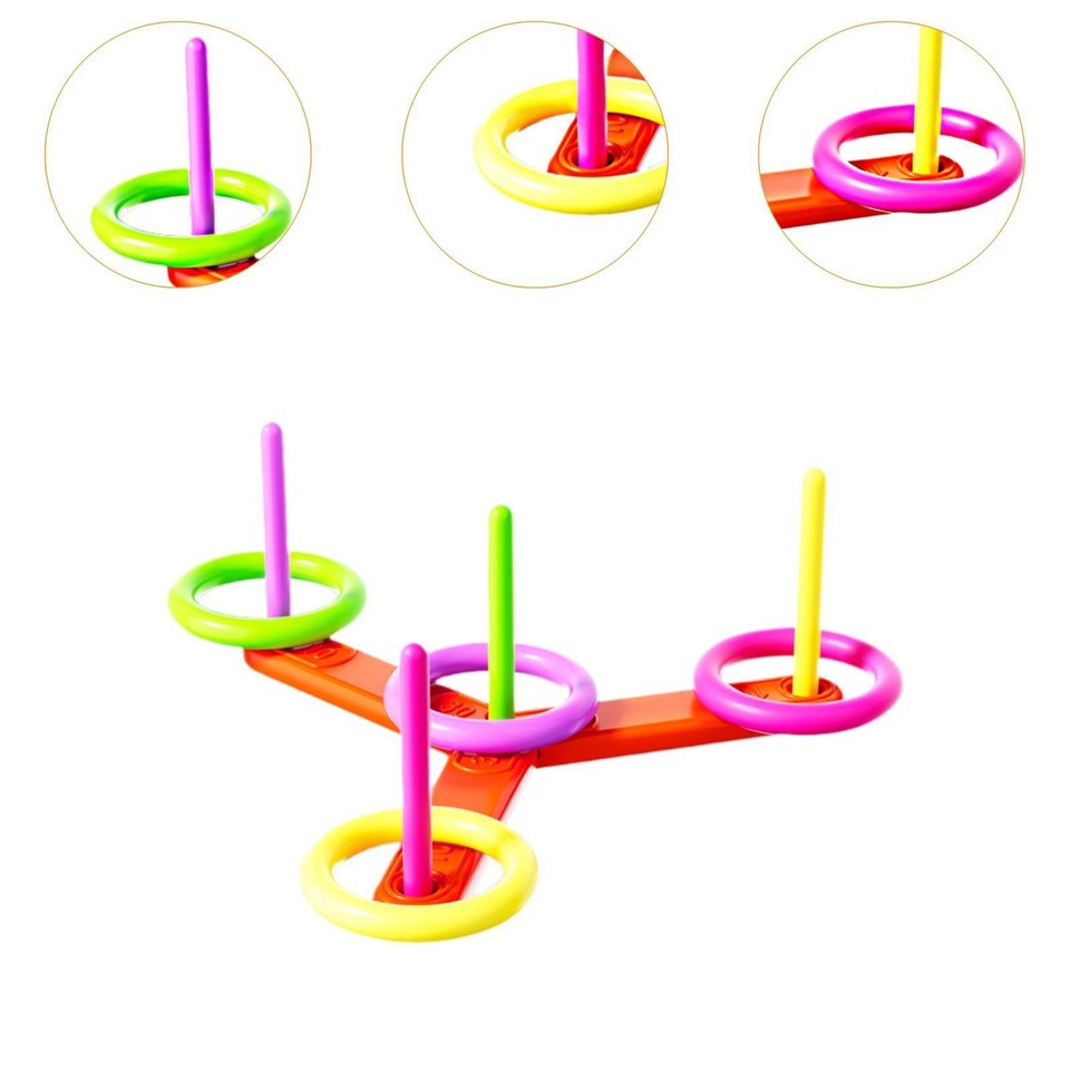 Kids Ring Toss Toy Ring Throwing Game Motor Skills Color Recognition ...