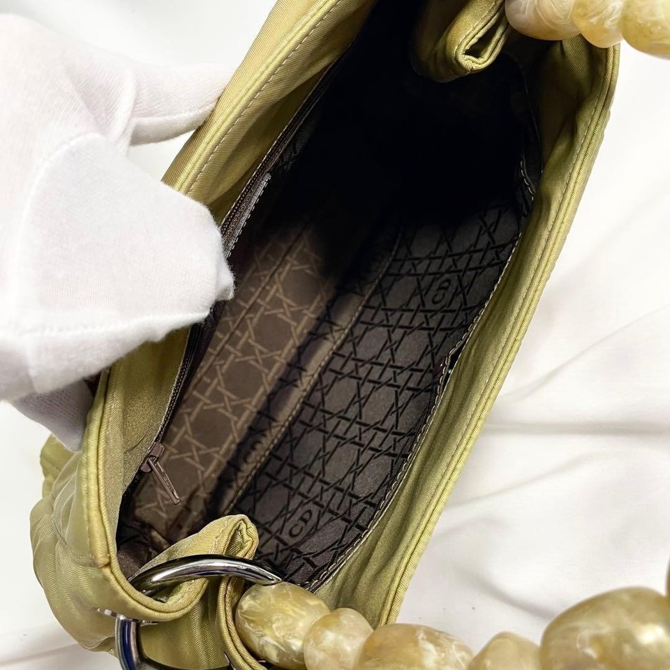 Dior Maris Pearl Handbag 24cm Large Capacity Logo Metal Fittings Brand ...