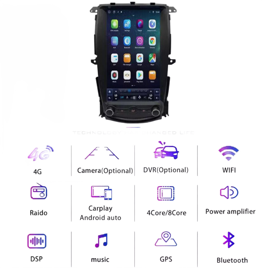 Carplay For 2008-2019 Nissan 370Z Android 13 Car Stereo Radio GPS Navi ...