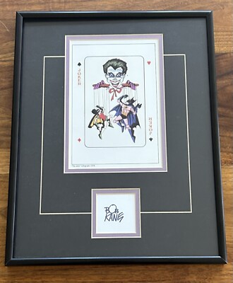 Bob Kane Signed Cut Auto W/ Joker Lithograph Framed | eBay