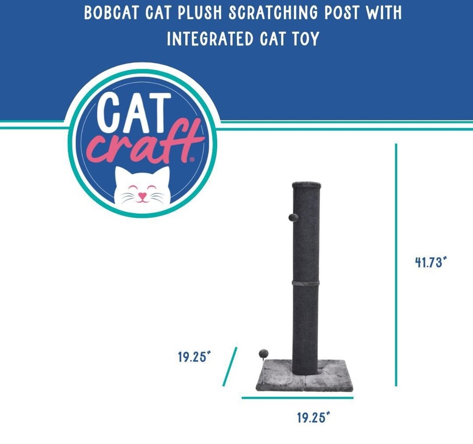 Cat Craft Bobcat Cat Scratching Post for Indoor Cats, Tall Cat Scratch ...