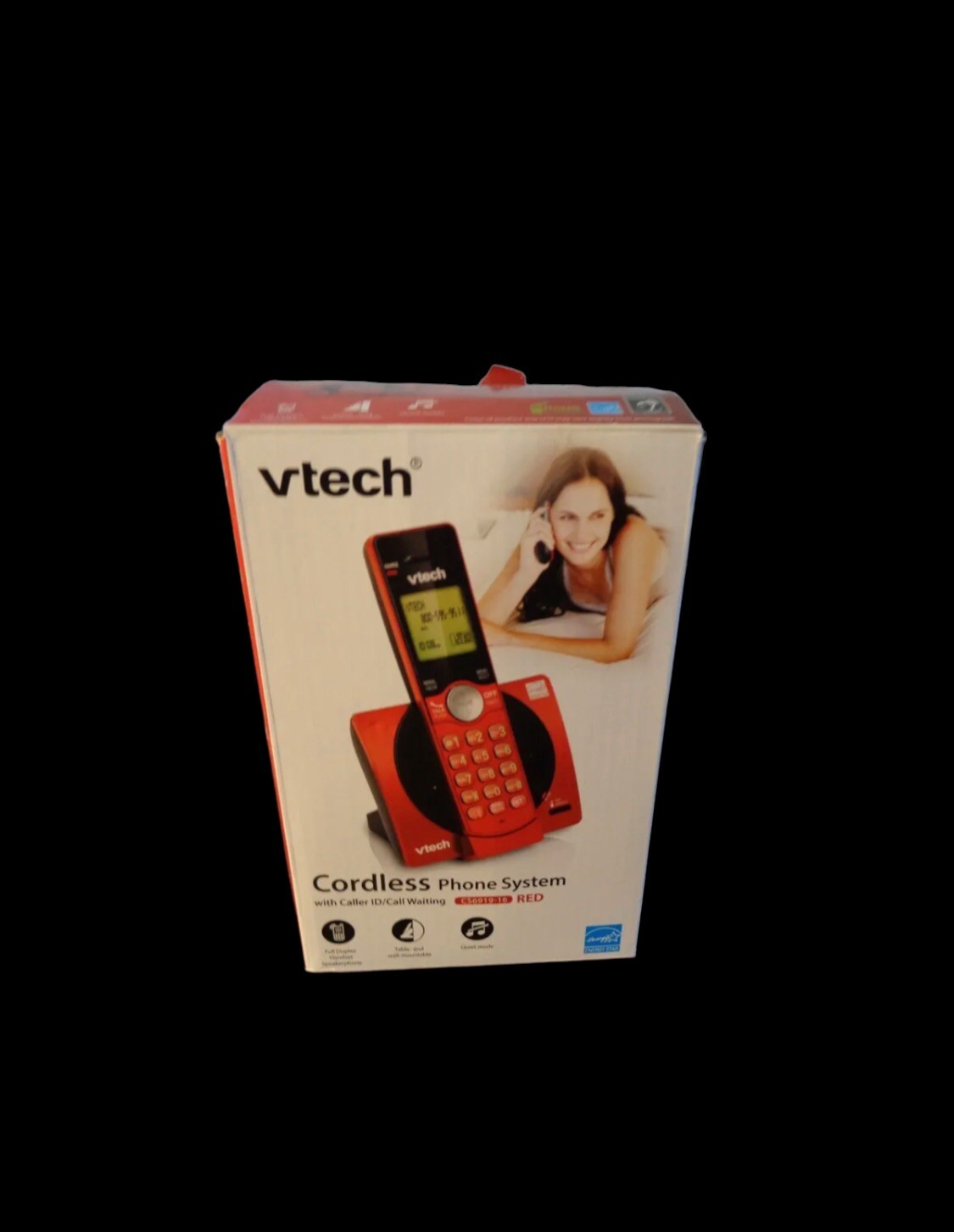 VTech Red Cordless Phone System With ID/Call Waiting CS6919-16, Open ...